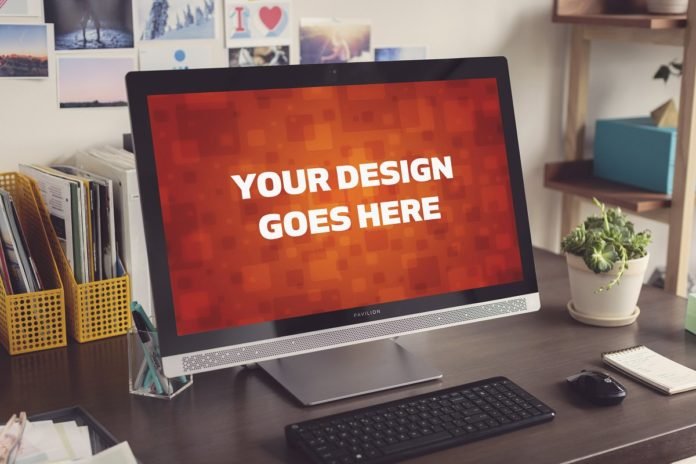 45+ Free PC Monitor Mockup PSD Templates