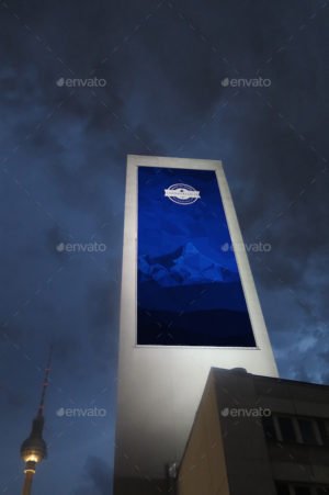 14+ Free Creative Building Sign Mockup PSD & Vector Template