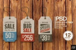 25+ Free Price Tag Mockup PSD & Vector Design Templates