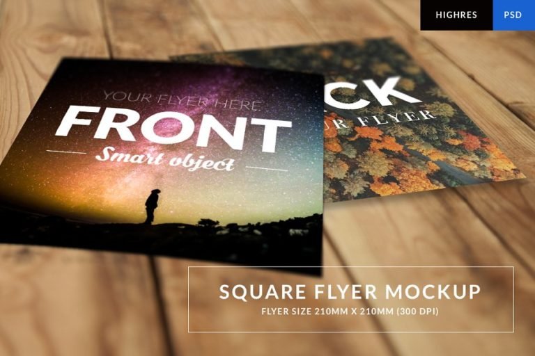 32+ Free Square Flyer Mockup PSD & Vector for Promotion