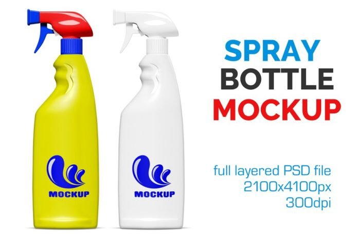 27+ Best Free Trending Spray Cleaner Mockup PSD Templates