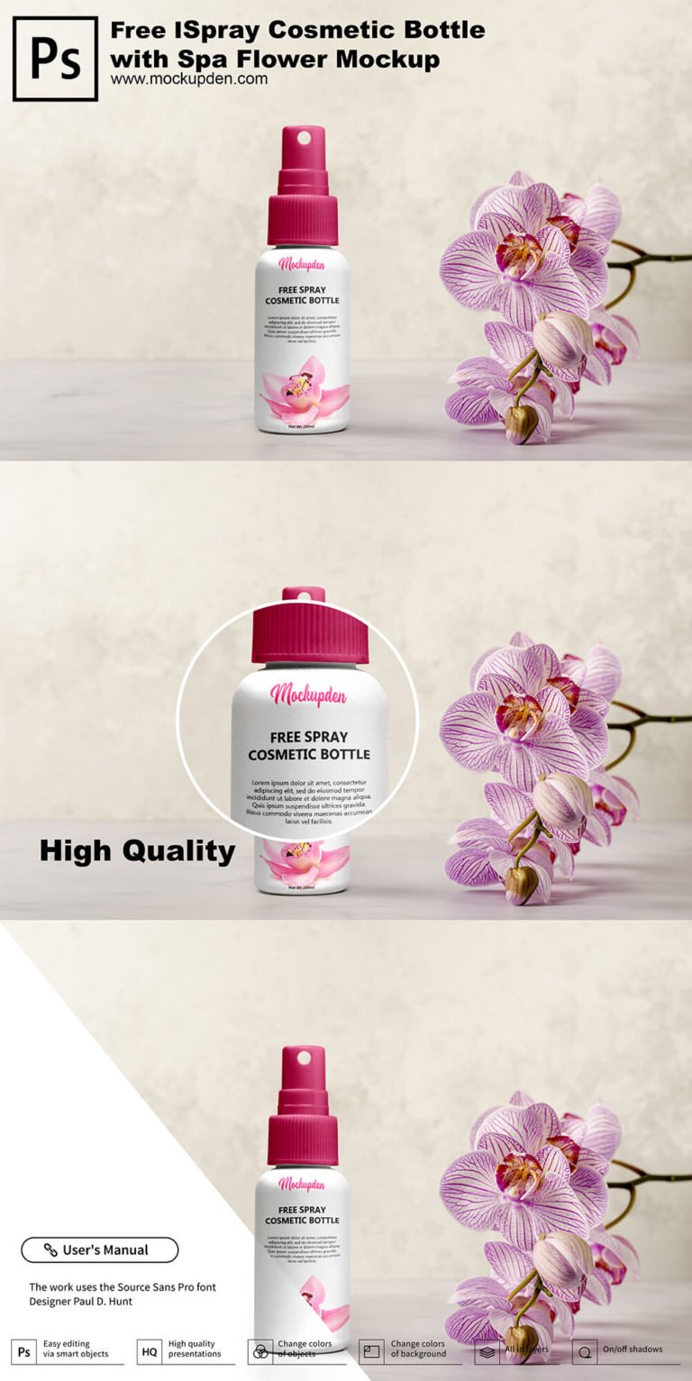 50+Best Free Spray Bottle Mockup PSD, Vector Design Template