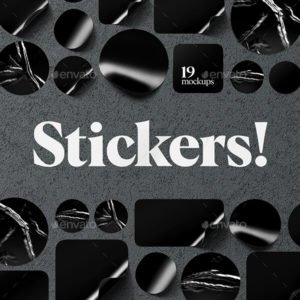36+ Creative Free Sticker Mockup Design PSD Template