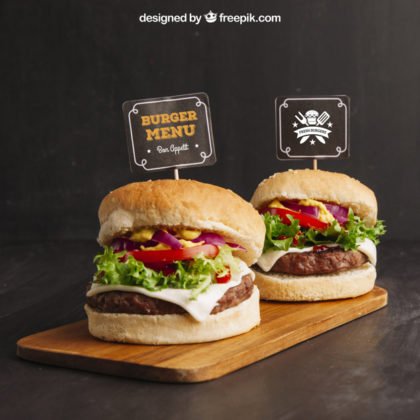 35+ Outstanding Free Burger Mockup PSD Desing Template