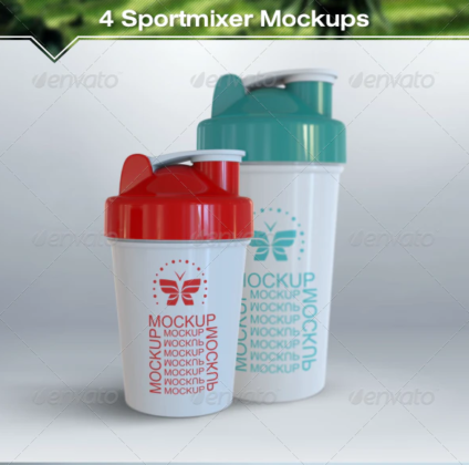 32+Free Protein Shaker Mockup Bottle PSD Templates