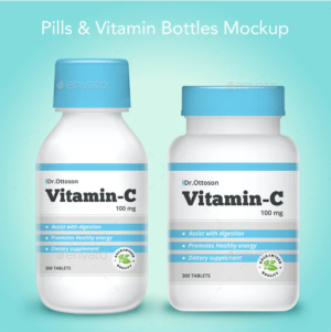 27+Best Free Vitamin Bottle Mockup PSD Template for Designer