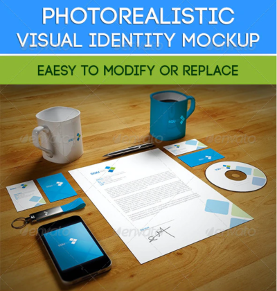 16+ Free Attractive Visual Identity Mockup PSD, AI Templates