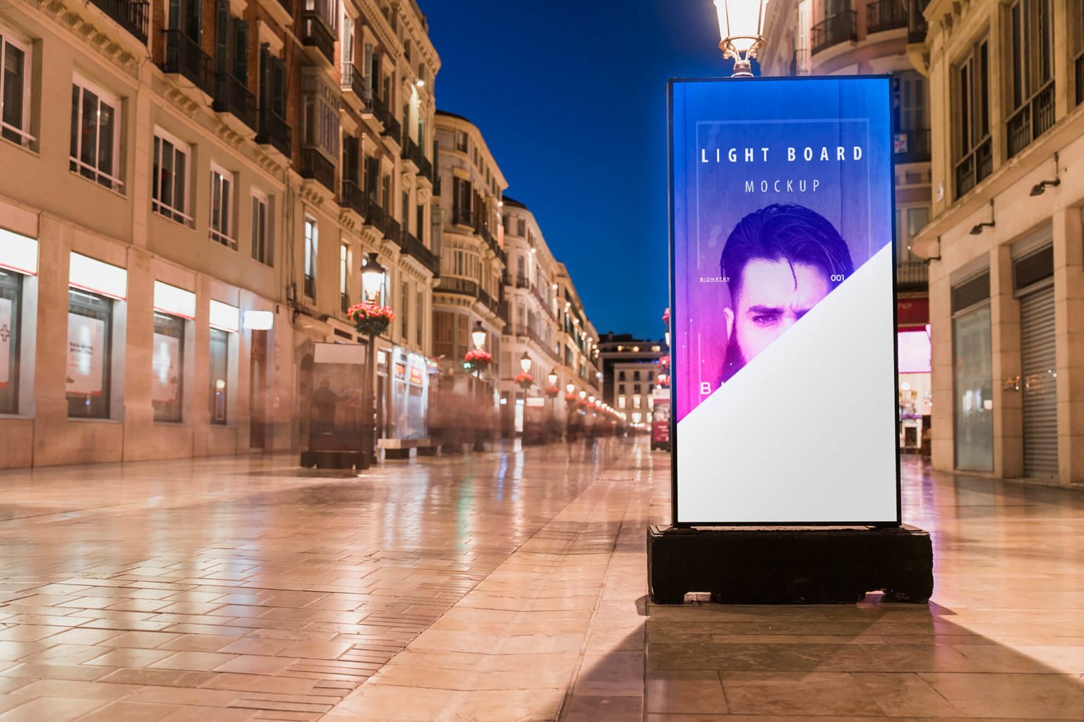 Free Light Board Mockup PSD Template - Mockup Den