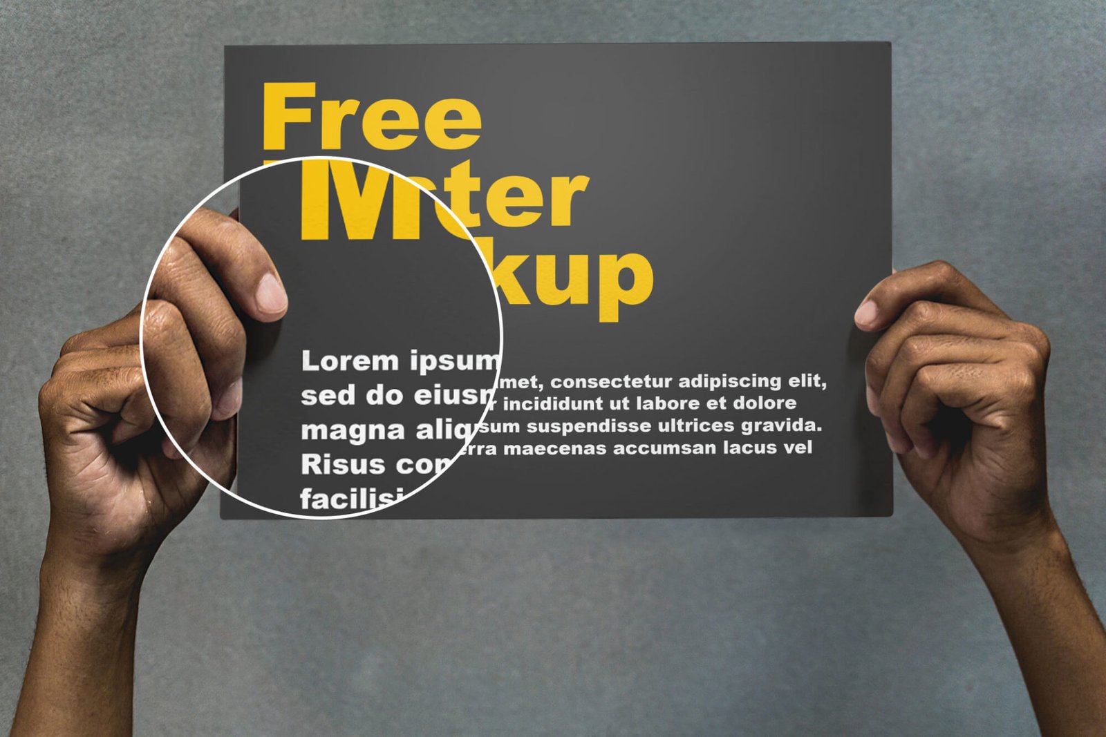 Man Holding Poster Mockup Free PSD Template - Mockup Den