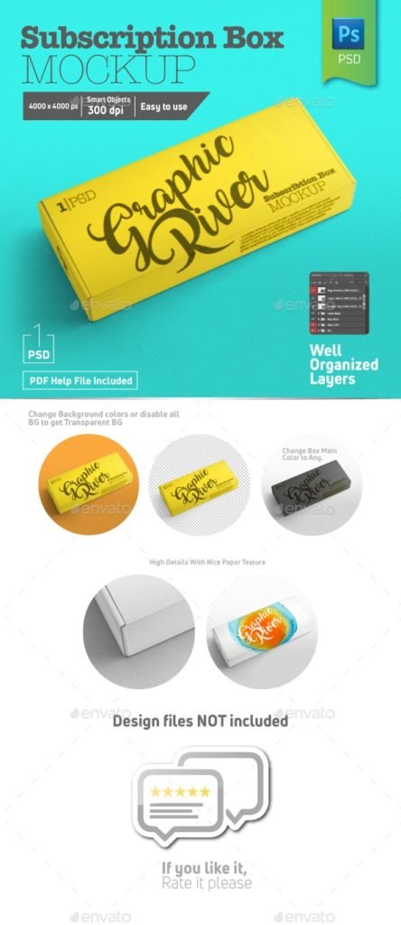 27+ Free Utility Subscription Box Mockup Packaging PSD