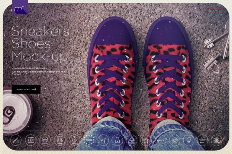 47+ Trendy Sneakers Mockup PSD Templates - Mockup Den