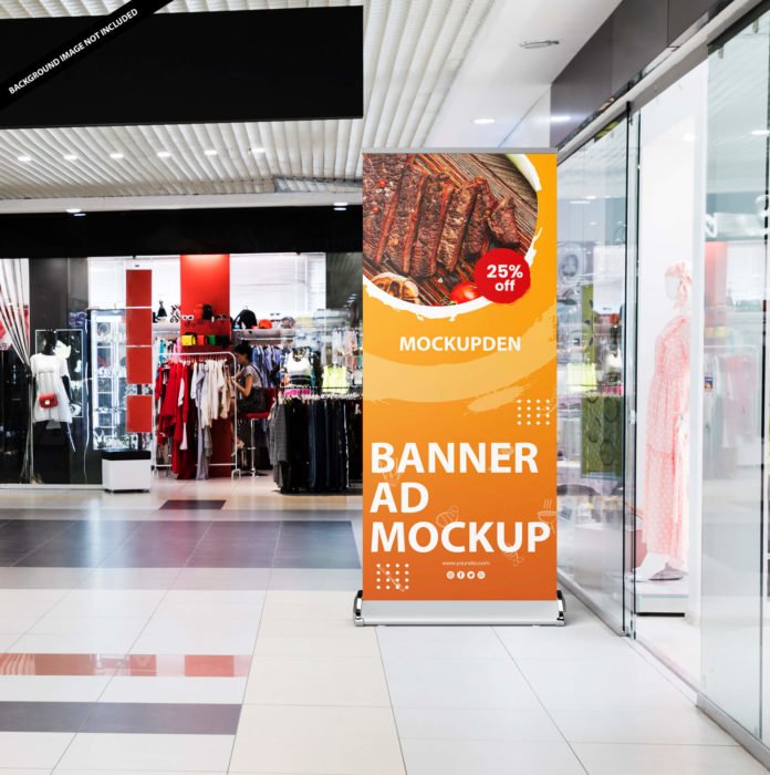 Free Banner ad Mockup PSD Template - Mockup Den