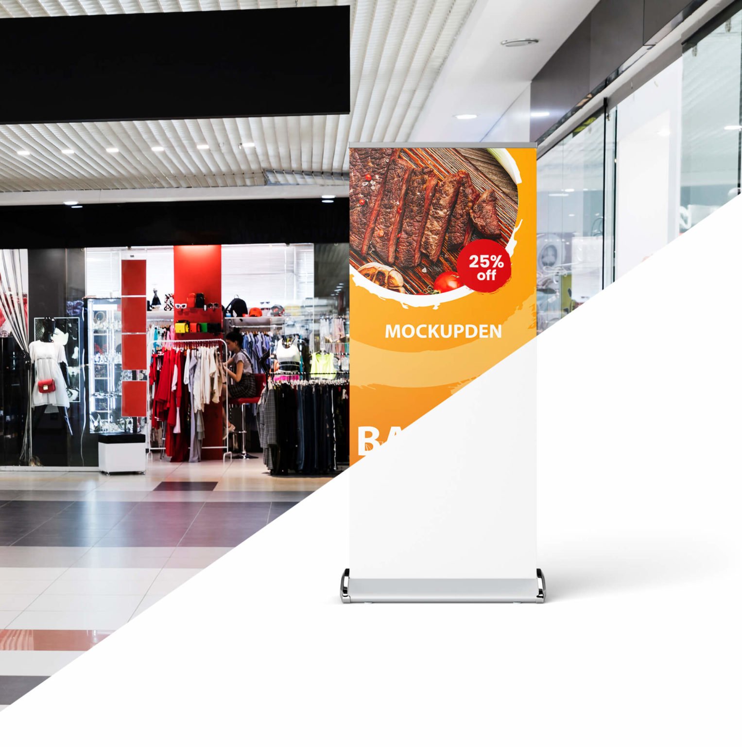 Free Banner ad Mockup PSD Template - Mockup Den