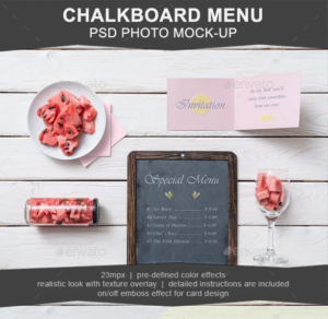 17+Stunning Free Chalkboard Mockup PSD & Vector Templates