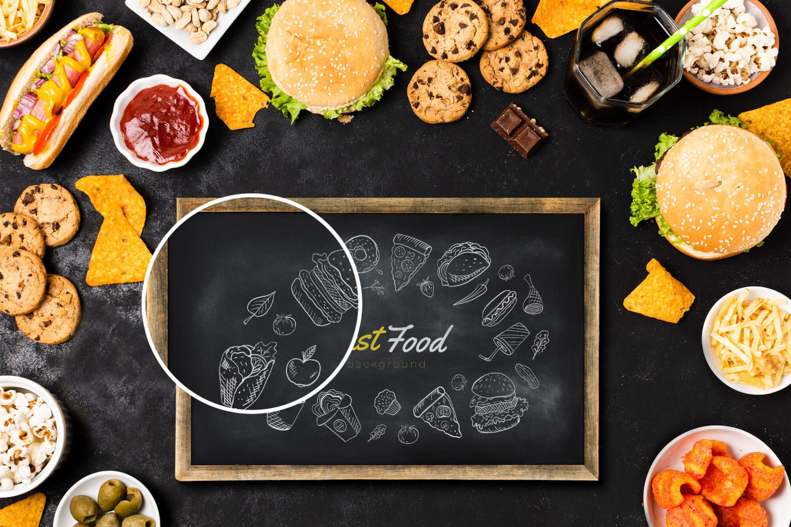 30+ Best Free Creative Chalkboard Mockup Free PSD Templates