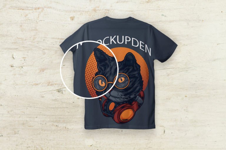 Free T Shirt Back Mockup PSD Template - Mockup Den