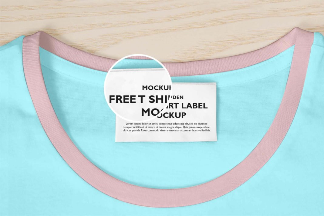 Free T-Shirt Label Mockup PSD Template - Mockup Den