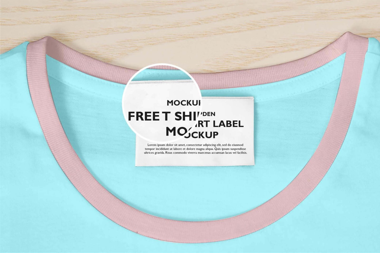 Free T-Shirt Label Mockup PSD Template - Mockup Den
