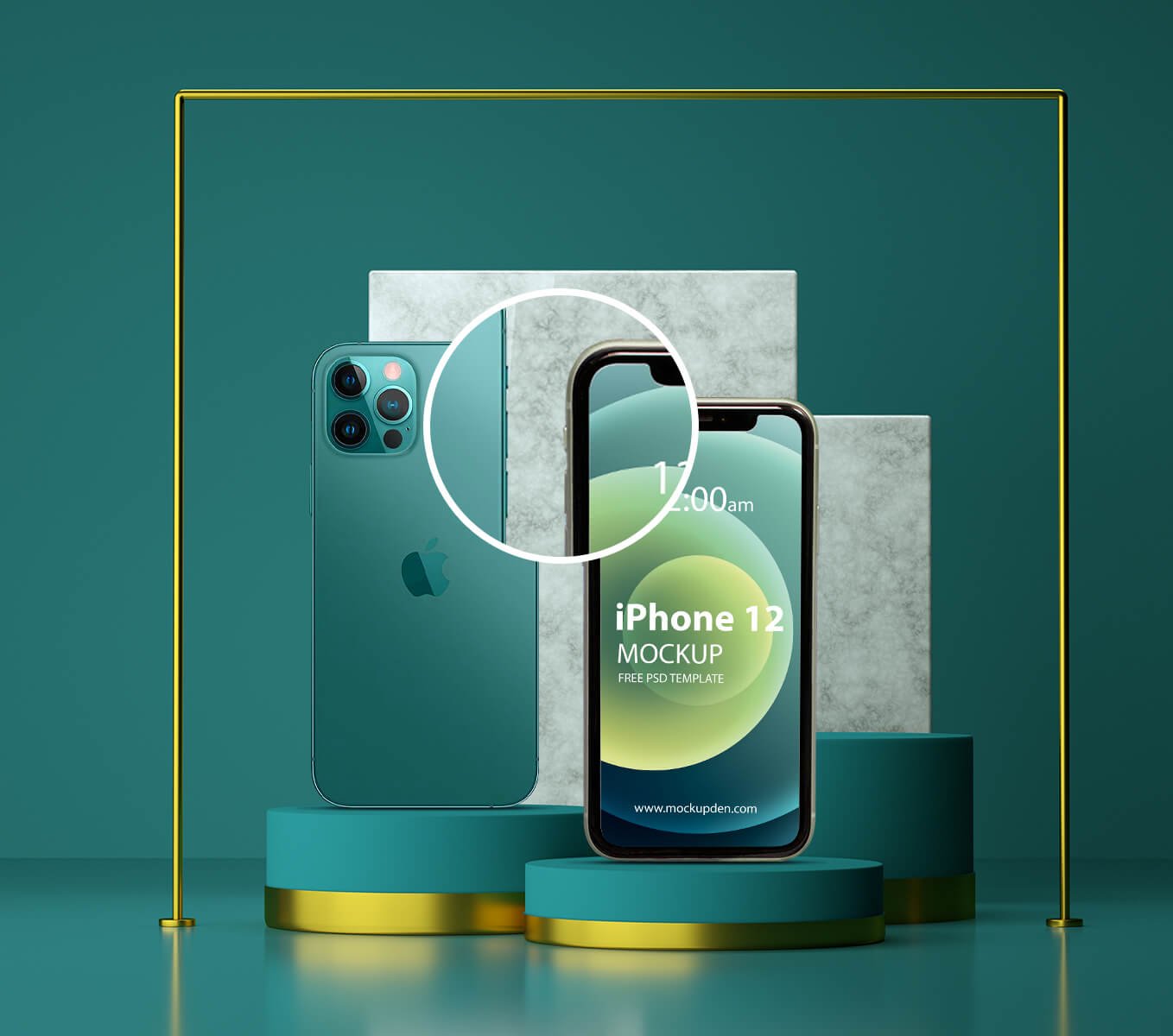 Free iPhone 12 Mockup PSD Template - Mockup Den