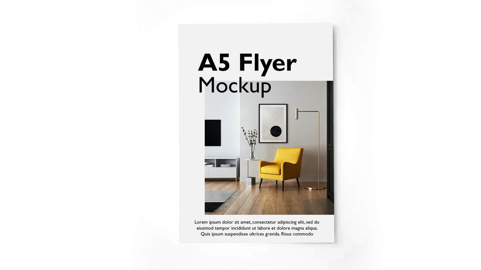 Free A5 Flyer Mockup PSD Template - Mockup Den