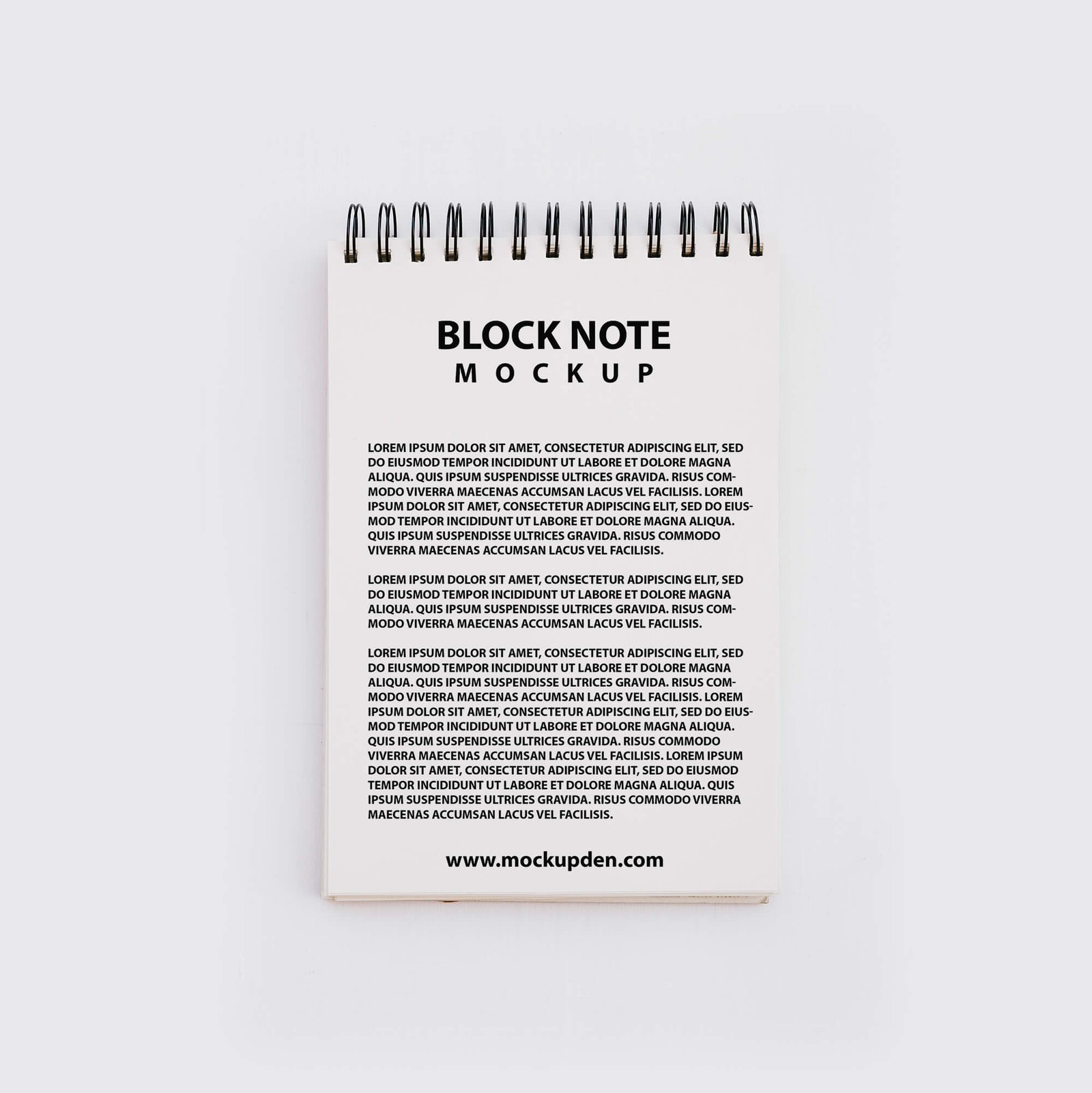 Free Block Note Mockup PSD Template - Mockup Den