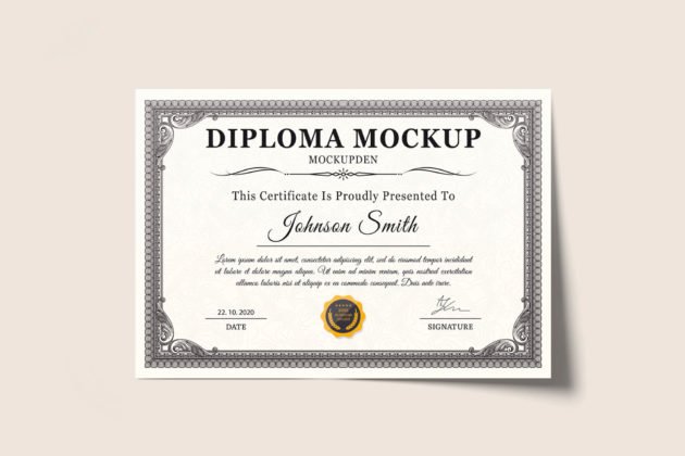16+ Beautiful Certificate Mockup PSD Templates |FREE Downlod