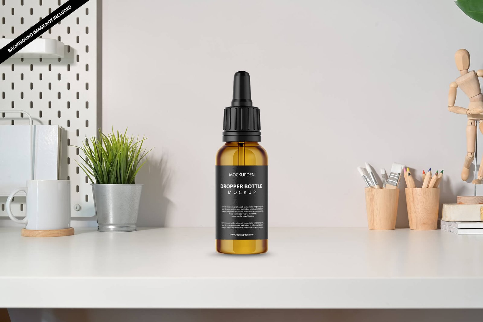 Free Medical Dropper Bottle Mockup PSD Template - Mockup Den