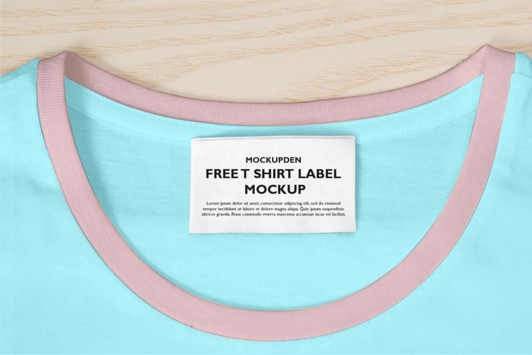 Free T-Shirt Label Mockup PSD Template - Mockup Den