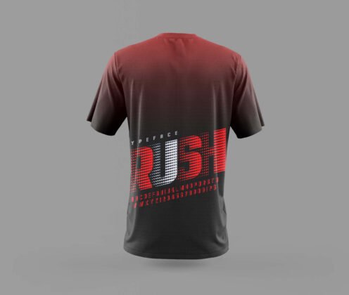 Free T Shirt Mockup Back PSD Template - Mockup Den