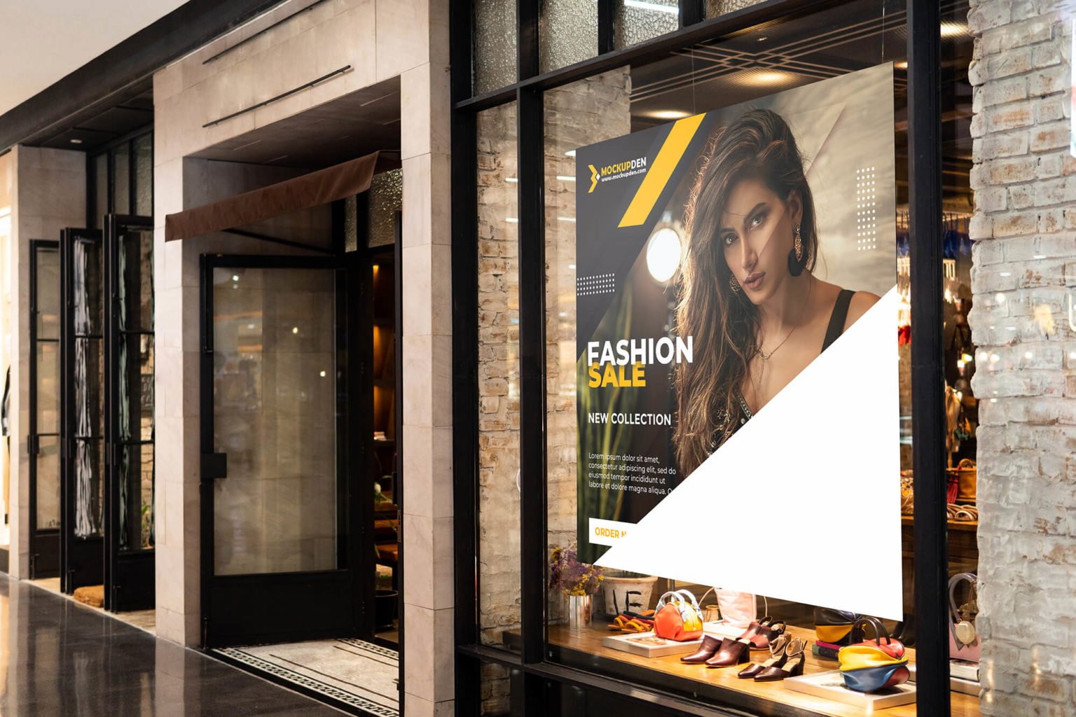 Free Shop Banner Mockup PSD Template - Mockup Den