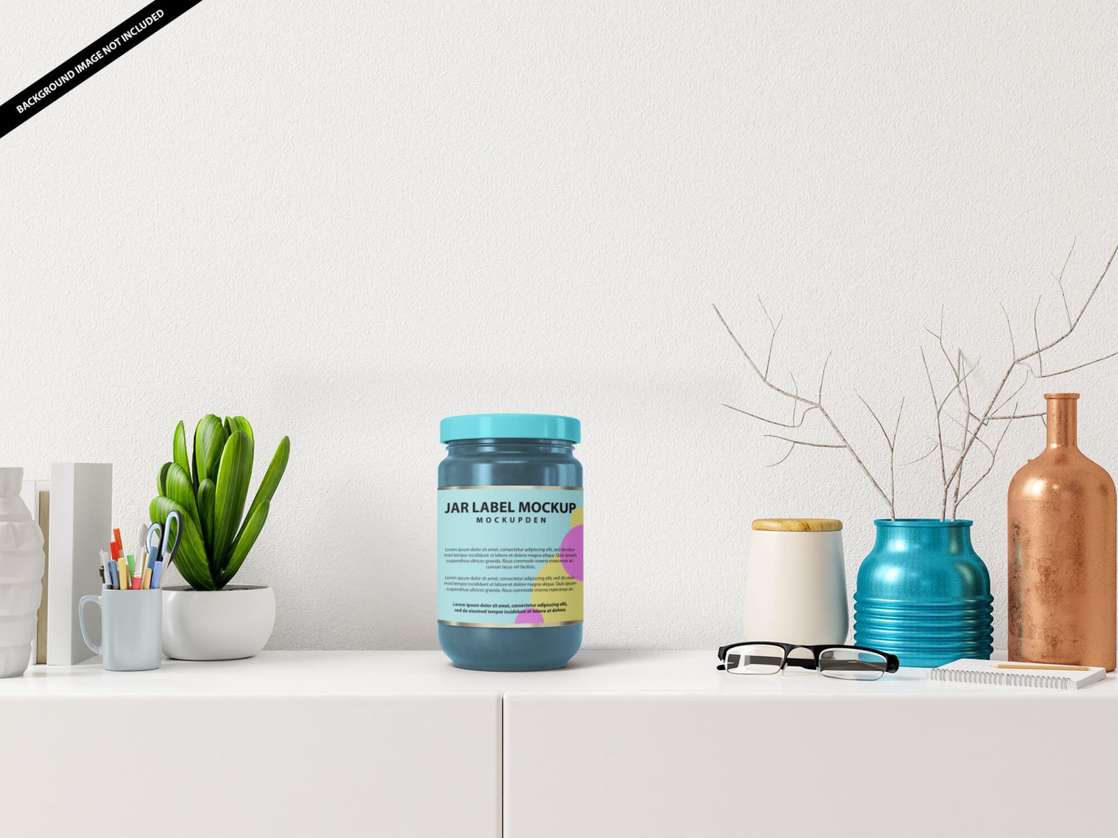 Free Jar Label Mockup PSD Template - Mockup Den