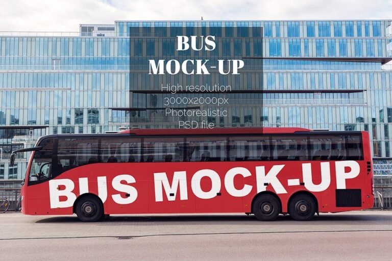 9+ Best FREE Bus Ad Mockup PSD Templates