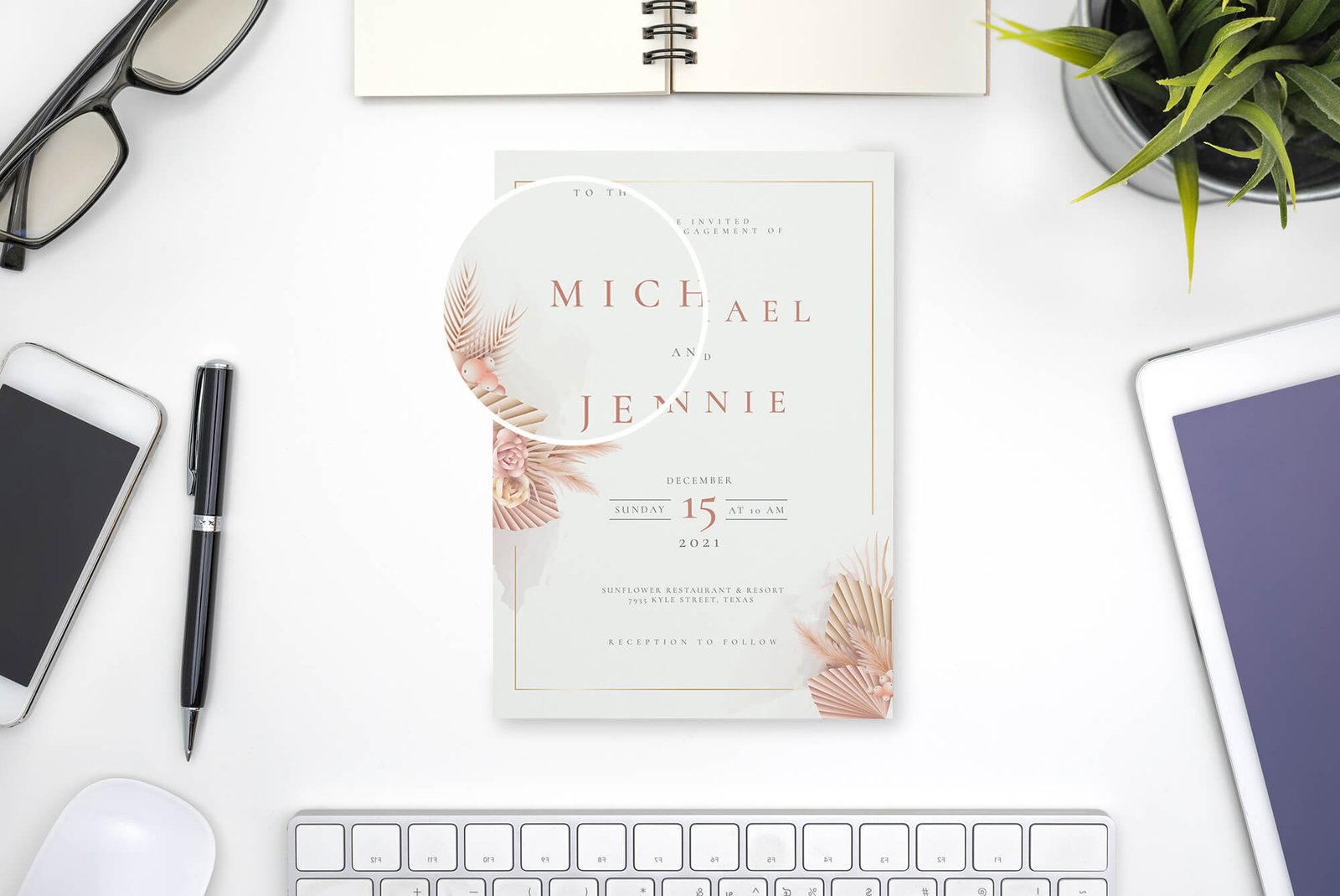 Free Invitation Mockup PSD Template - Mockup Den