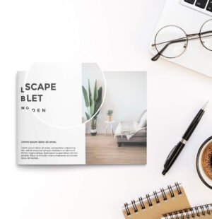 Free Landscape Booklet Mockup PSD Template