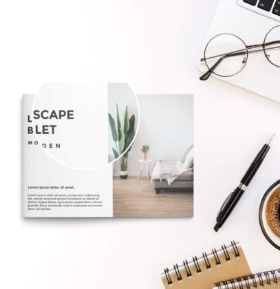 Free Landscape Booklet Mockup PSD Template