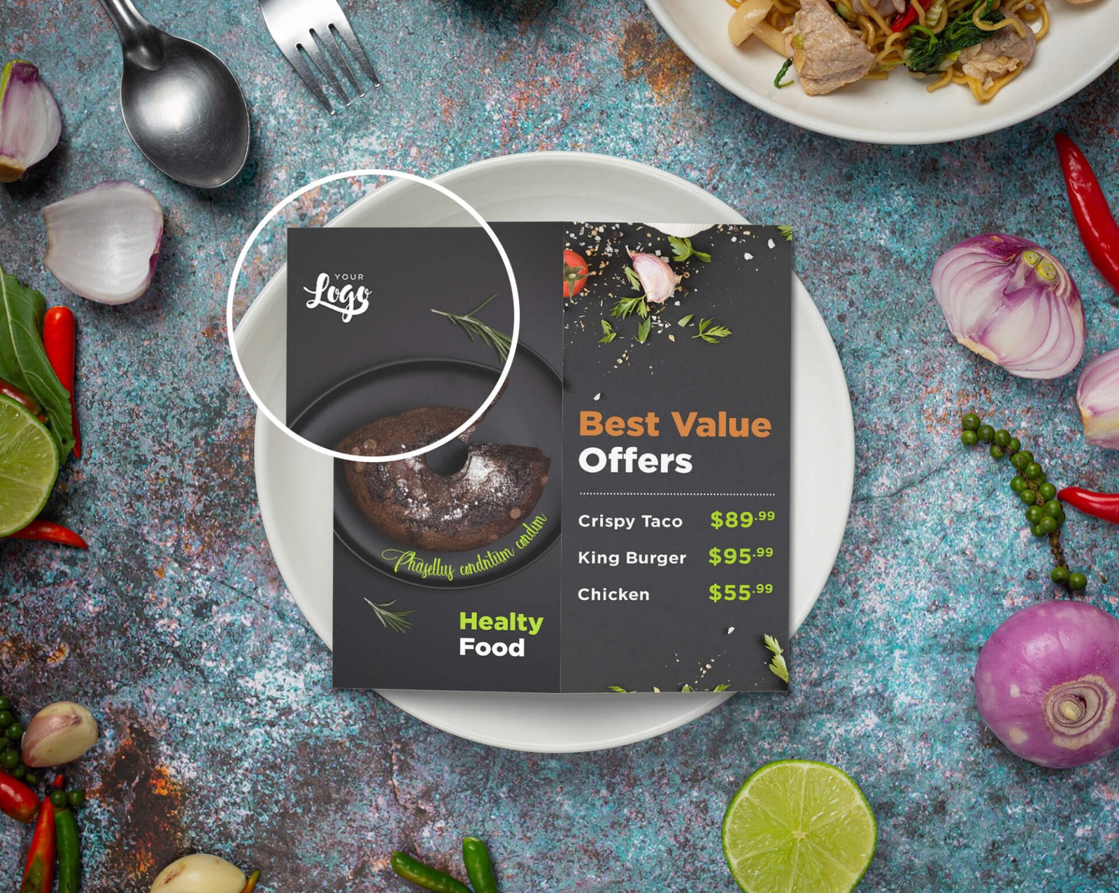 Free Menu Book Mockup PSD Template - Mockup Den