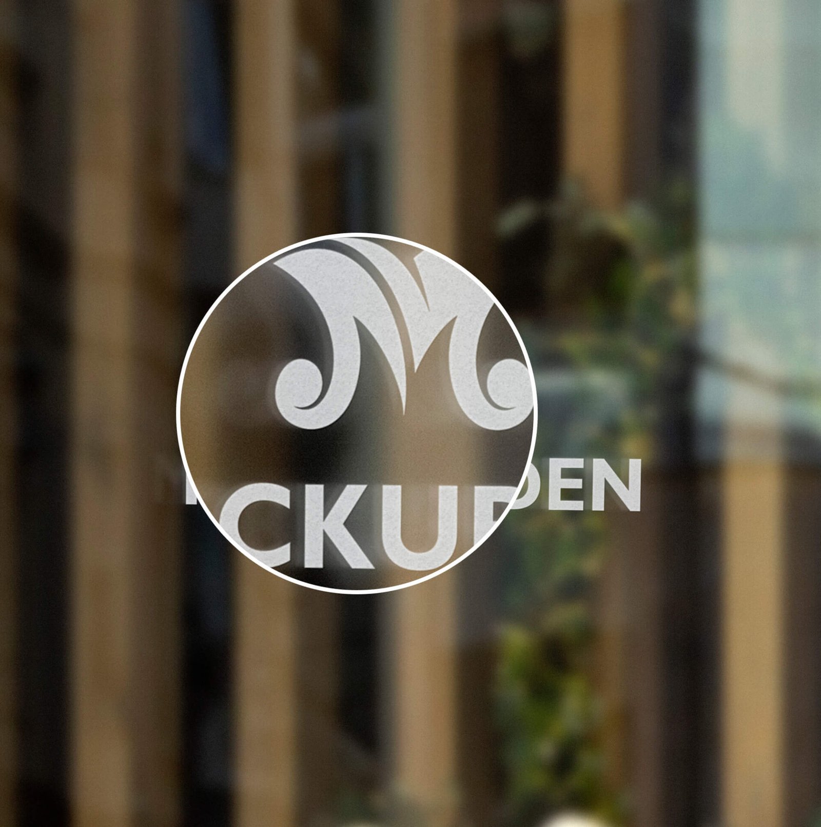 Free Window Logo Mockup PSD Template - Mockup Den