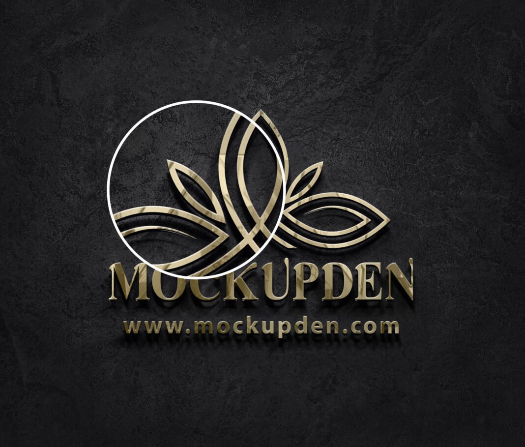 Metallic Logo Mockup Free PSD Template - Mockup De