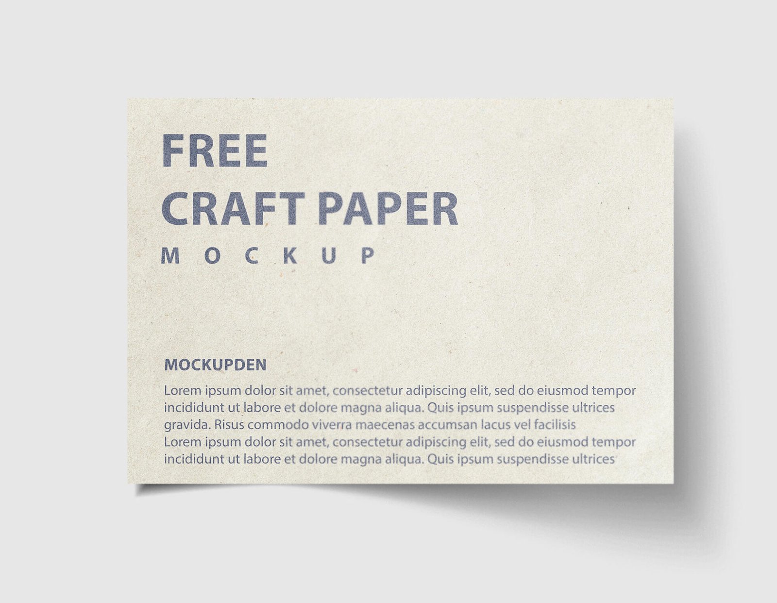 Free Craft Paper Mockup PSD Template - Mockup Den