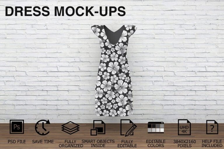 26+ Beautiful FREE Dress Mockup PSD Templates for Designers