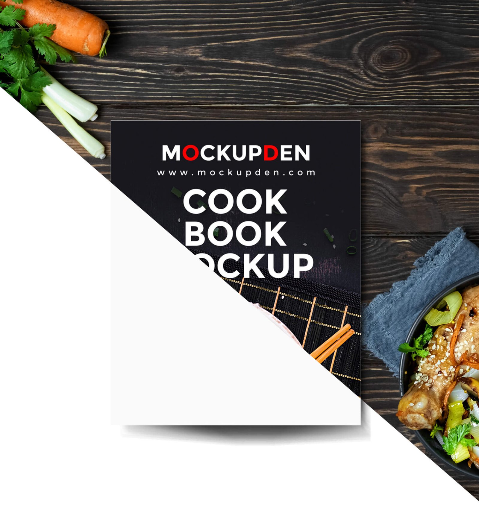 Free Cook Book Mockup PSD Template - Mockup Den