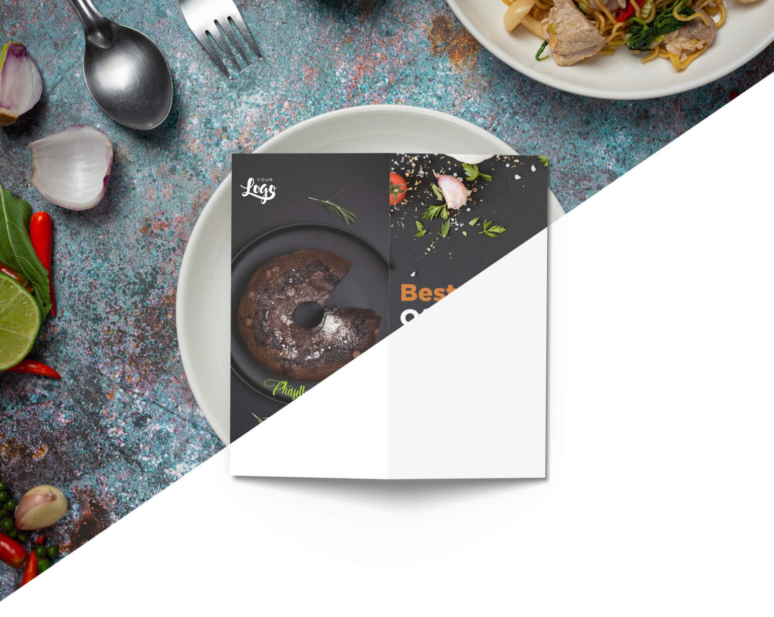 Free Menu Book Mockup PSD Template - Mockup Den