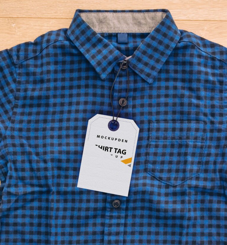Free Shirt Tag Mockup PSD Template - Mockup Den