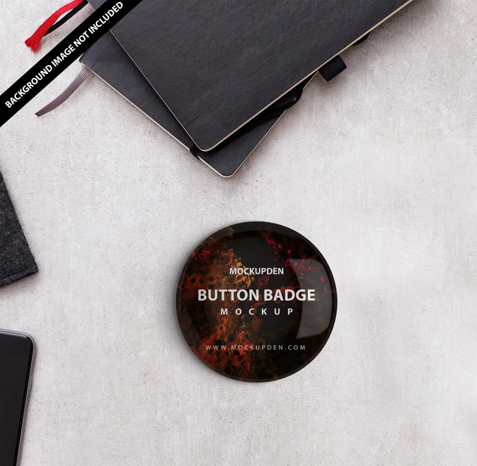 Free Button Badge Mockup PSD Template - Mockup Den