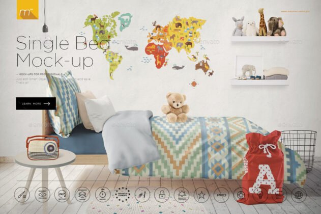 25+ Beautiful Bedding Mockup PSD Templates - Mockup Den