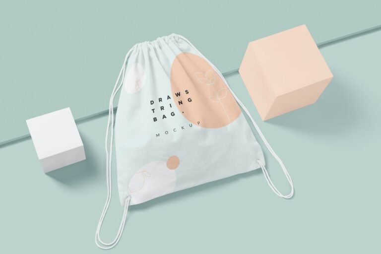 22+ Best FREE Drawstring Bag Mockup Editable PSD Templates