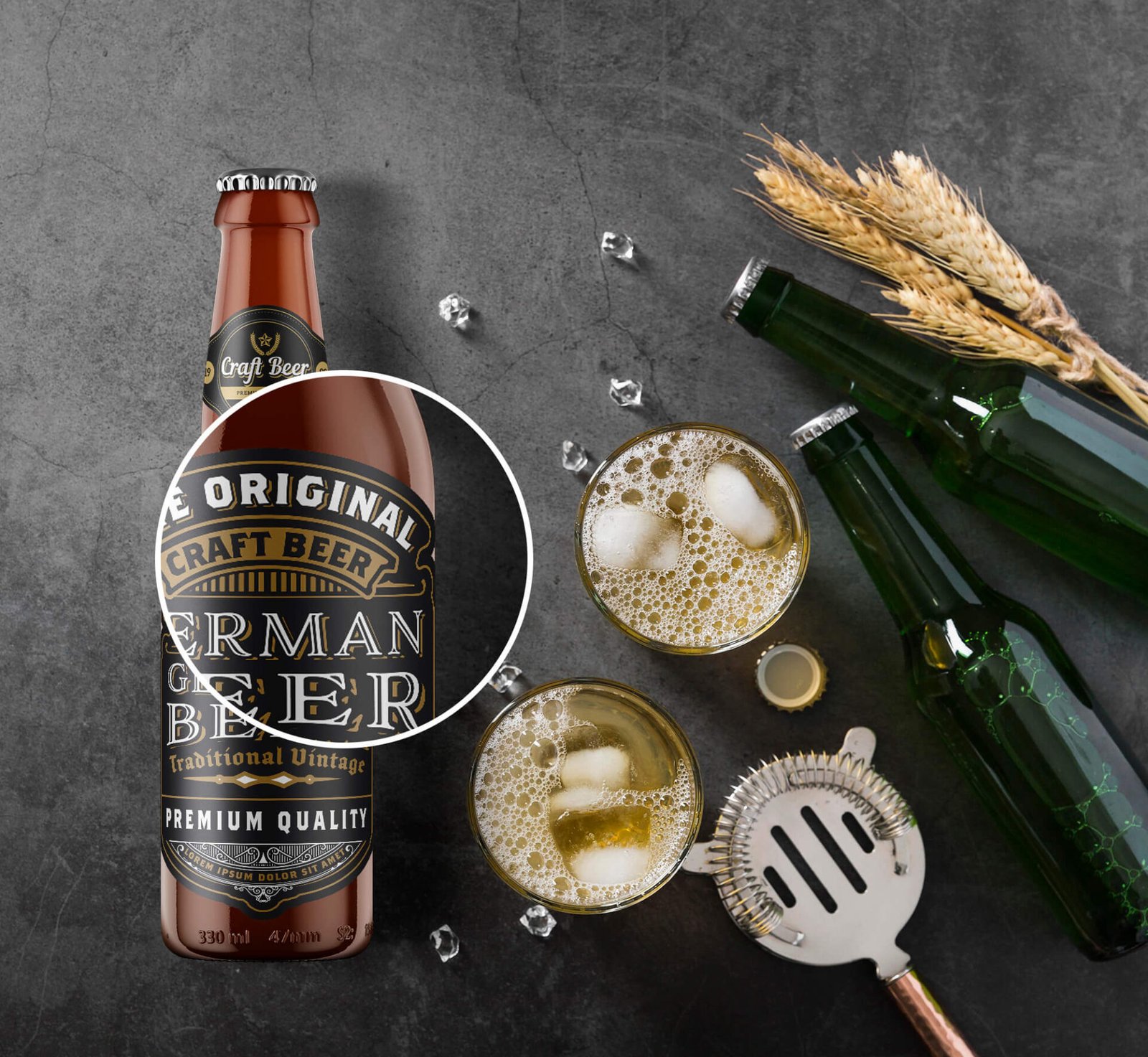Free Beer Packaging Mockup PSD Template - Mockup Den