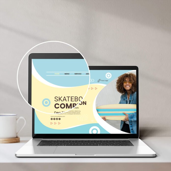 Free Landing Page Mockup PSD Template - Mockup Den