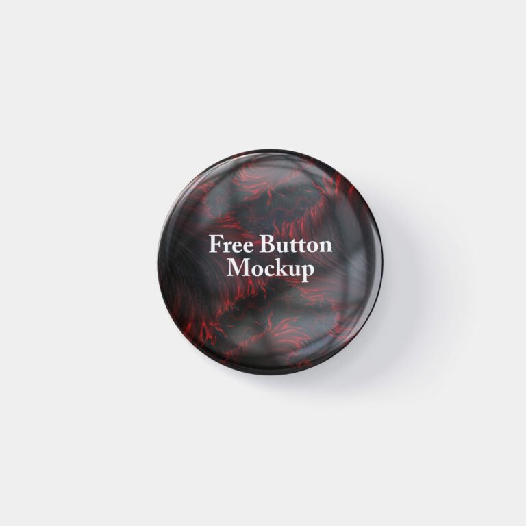 Free Button Mockup PSD Template - Mockup Den