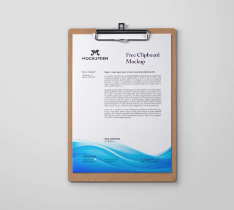 Free Clipboard Mockup Vol 2 PSD Template - Mockup Den